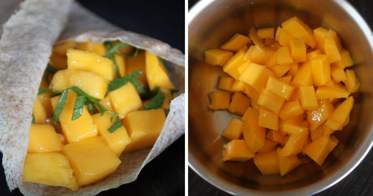 A Simple Minted Mango Crêpe - GreenLiteBites