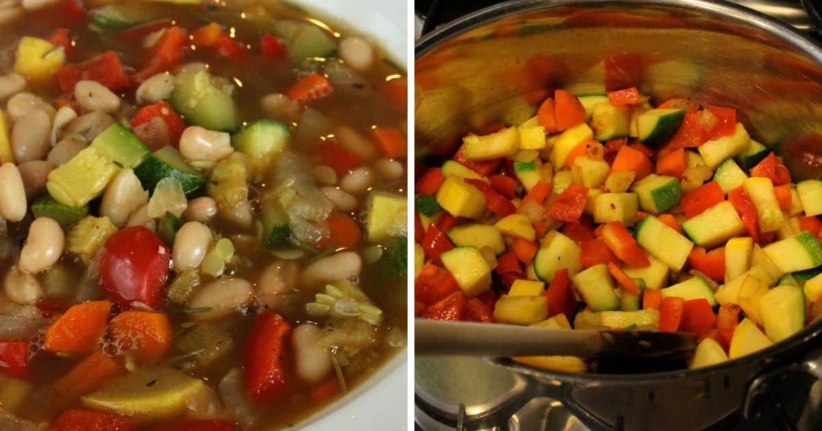 My *Almost* Rainbow Soup with White Beans - GreenLiteBites