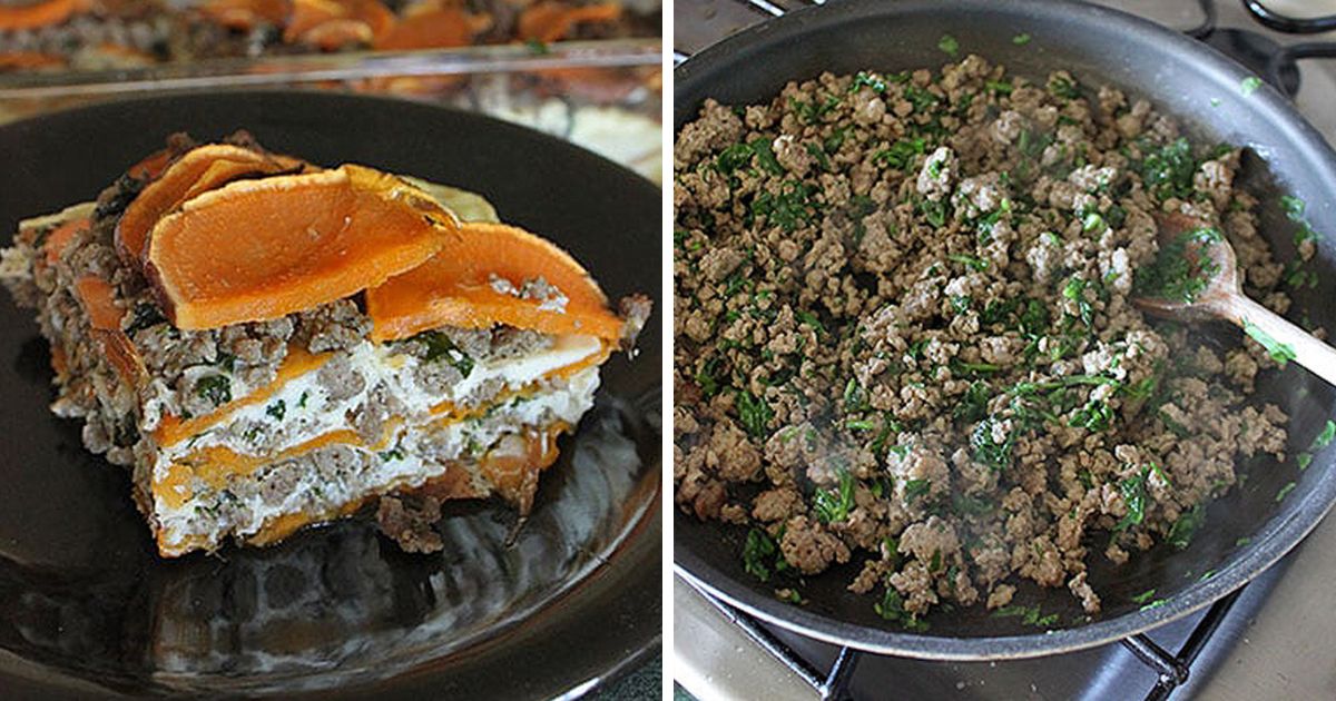 Homemade Sausage and Sweet Potato Strata - GreenLiteBites