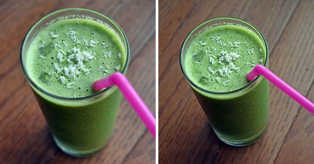 Green Pineapple Core and Coconut Smoothie - GreenLiteBites