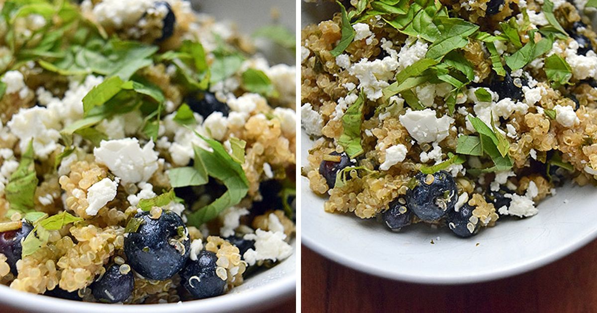 Quinoa With Blueberries and Feta - GreenLiteBites