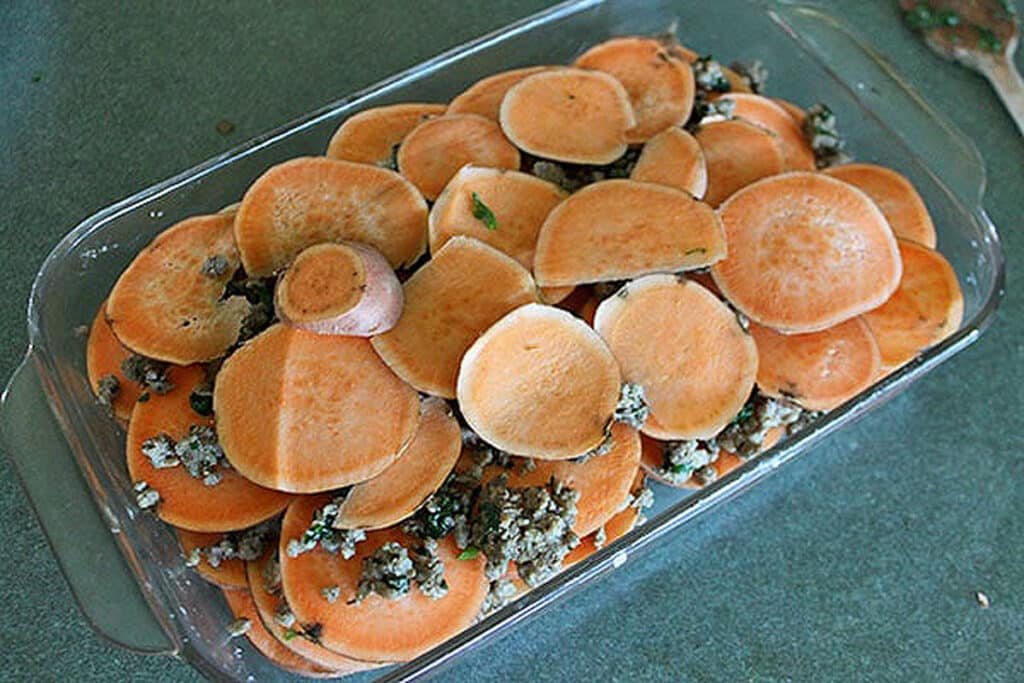Homemade Sausage and Sweet Potato Strata - GreenLiteBites